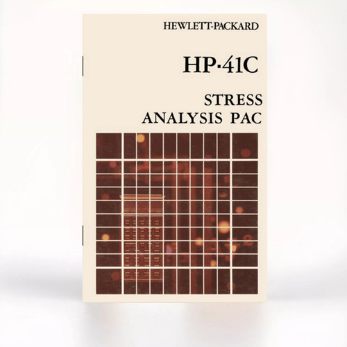 Stress pac manual for Hewlett Packard HP 41CV calculator module | eBay