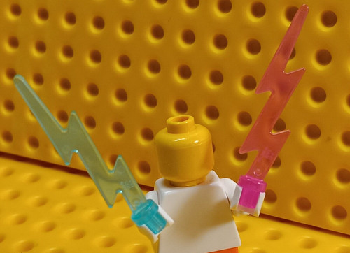 LEGO Energy Bolt Lot of 2 Pink and Blue Translucent Protection Ninjago ...