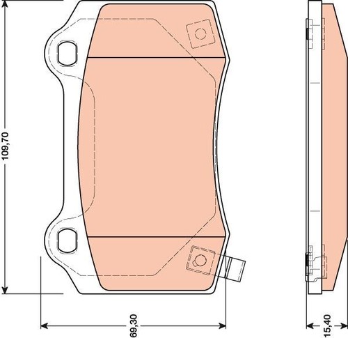 TRW Rear Brake Pads DB1936T fits Chrysler 300c LE, LX 3.5 5.7 3.0 CRD 6 ...