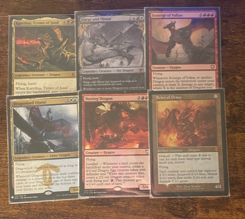 6 DRAGONS EDH COMMANDER Magic: The Gathering MTG Staples Lot Collection ...