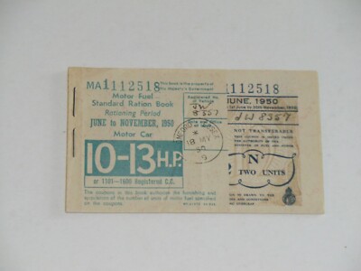 Motor Fuel Ration Book for sale | eBay