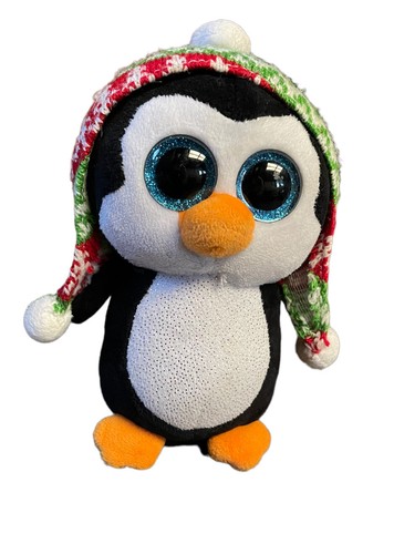 Ty Beanie Boos Penelope Penguin 6" Beanbag Plush in Winter Hat | eBay