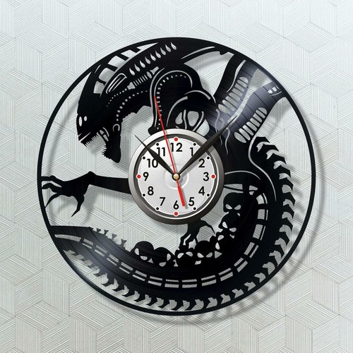 Alien Xenomorph Vinyl Wall Clock Record Clock Decor Watch Aliens Horror ...