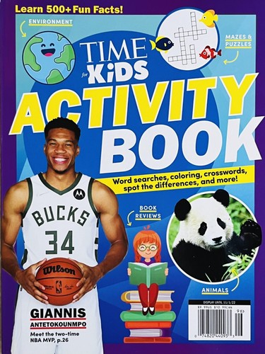 Time KIDS ACTIVITY BOOK ☆ 2022 Magazine ☆ Giannis Antetokounmpo NBA ...