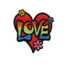 Love - Heart - Retro - 60's - 70's - Hippie - Embroidered Iron On Patch - B | eBay