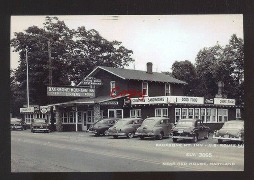 REAL PHOTO RED HOUSE MARYLAND BACKBONE MOUNTAIN RESTAURANT POSTCARD ...