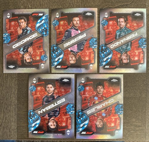 2025 Topps Chrome Formula 1 F1 Ace of Trades Insert Lot (5) Leclerc ...
