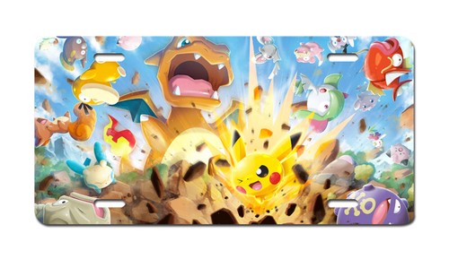 Pokemon charizard Pikachu Anime License Plate Auto Truck Car Tag Gift ...