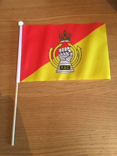 ROYAL ARMOURED CORPS Pack of 12 medium Hand Flags 9" x 6" 22cm x 15cm ...