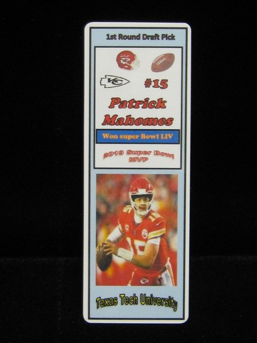 2020 Patrick Mahomes Kansas City Chiefs Bookmark (F) | eBay