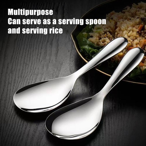 Thickened Stainless Steel Rice Spoon Non-Stick Rice Spoon Long Handle F ...