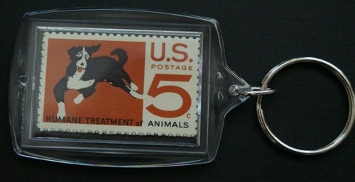 PETA Vintage Postage Stamp Keychain | #1307 – 1966 5c Humane Treatment ...