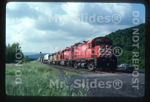Original Slide CP RAIL MLW/ALCO C424 4215 & 3 Action Packerton PA 1992 ...