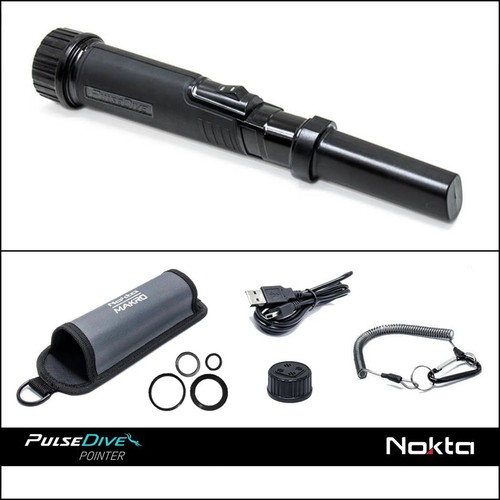 PULSE DIVE PINPOINTER DETECTOR SUBACQUEO NOKTA MAKRO METAL NERO BLACK ...