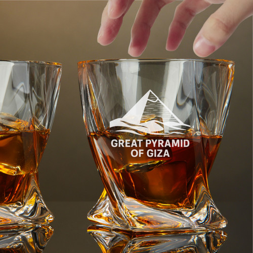 Custom Engraved Great Pyramid of Giza Egypt Whiskey Glass – 10 oz ...
