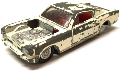 Mini Dinky Meccano Ford Mustang Car No.16 White 1:65 Made in Hong Kong ...
