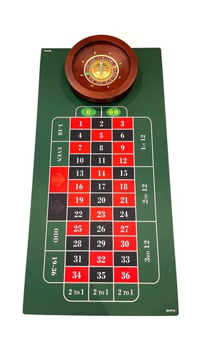Roulette Table Mat for Casino Home Game Nights- Deluxe Vegas Roulette ...
