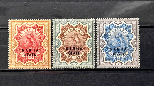 1887 India Nabha State 2 Rupee , 3r , 5r - See description further down ...