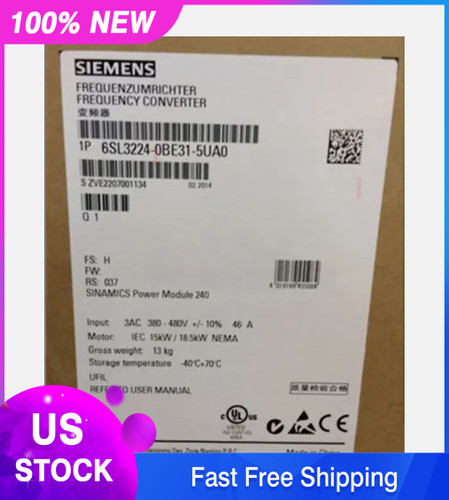 6SL3224-0BE31-5UA0 NEW SIEMENS SINAMICS POWER MODULE 240 6SL3224-0BE31 ...
