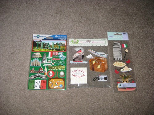 Lot of 3 Italy Travel Scrapbook stickers Jolee's Susan Branch | eBay
