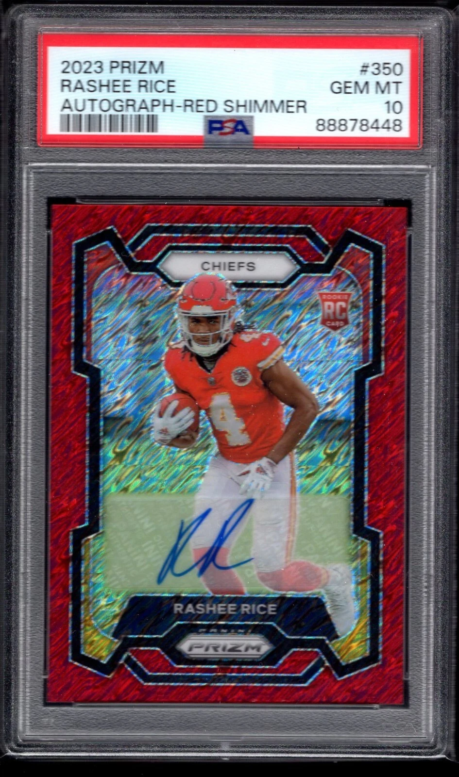 Rashee Rice 2023 Prizm #350 Rookie Autographs - Red Shimmer /35 Price ...
