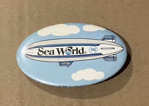 SeaWorld Blimp Pinback 2.75” X 1.75”Vintage Rare | eBay