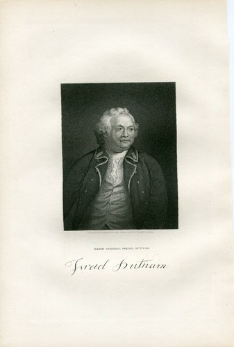 1868 STEEL PLATE ENGRAVING MAJ GEN ISRAEL PUTNAM SALEM MA NAT ART ...
