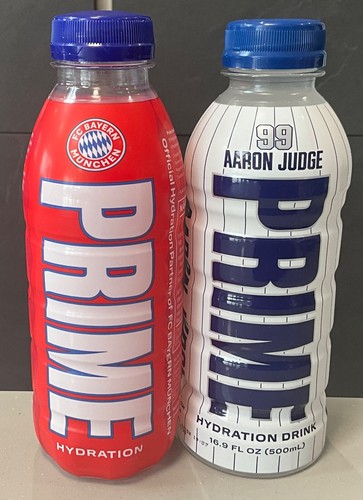 Prime Hydration Aaron Judge White Bottle & Prime Bayern Munich USA ...