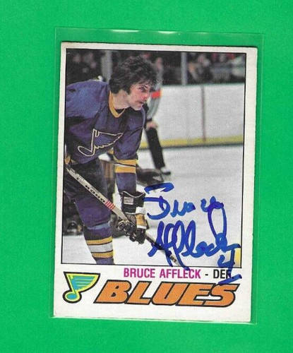 BRUCE AFFLECK 1977-78 O-PEE-CHEE ST. LOUIS BLUES AUTOGRAPH CARD | eBay