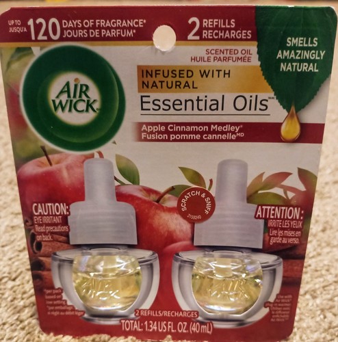 Air Wick Apple Cinnamon Medley Scented Essential Oil Refills(2 refills ...