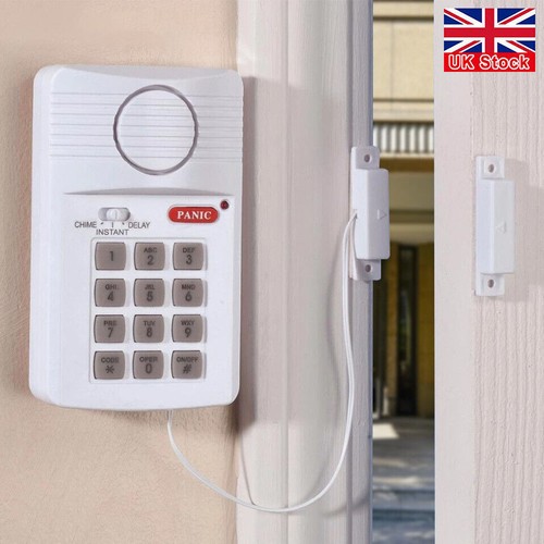 Wireless Door Alarm Shed Garage Caravan Burglar Home Security Keypad ...