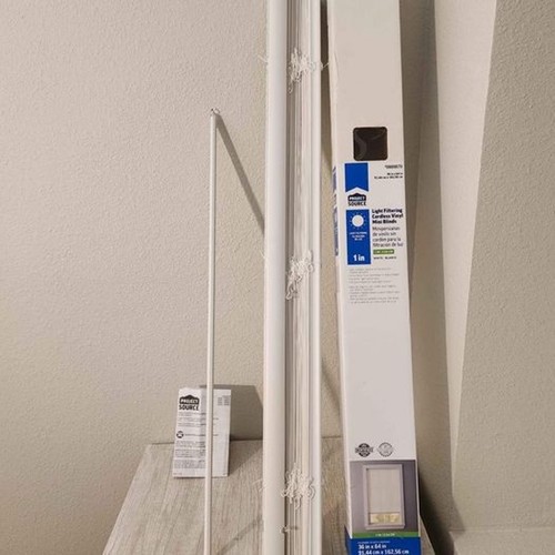 Project Source Light Filtering Cordless Vinyl Mini Blinds | eBay