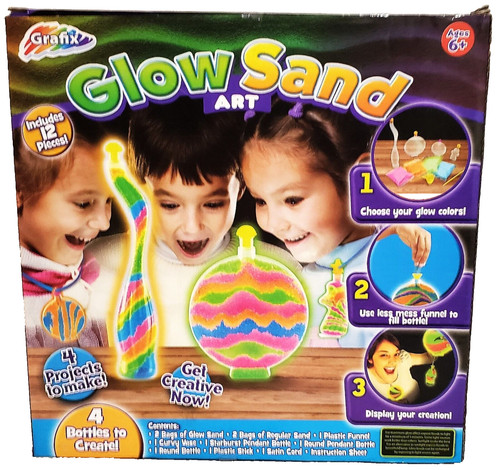 Glow Sand Art Set with 4 bags of sand! Ages 6+ | eBay
