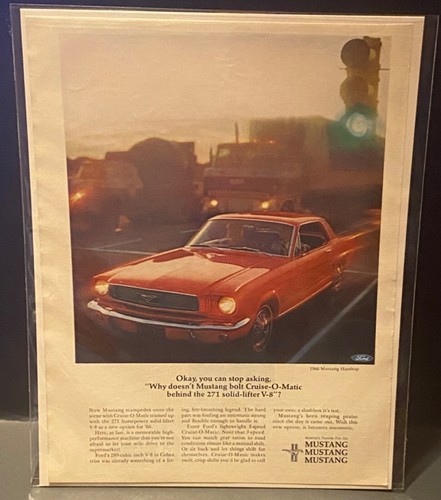 Vintage 1966 Ford Mustang car print ad advertising | eBay