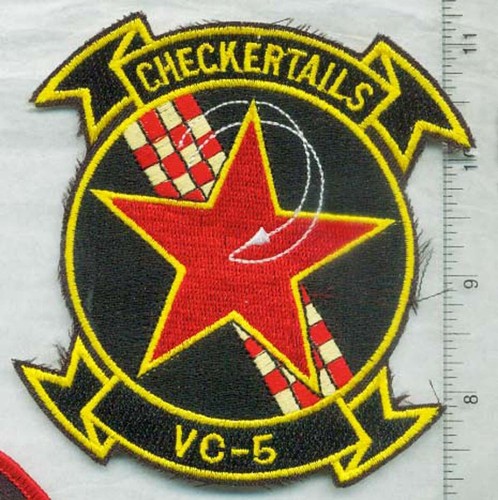 VC-5 "CHECKERTAILS" - Composite Squadron - Cut edge on full embroidery | eBay
