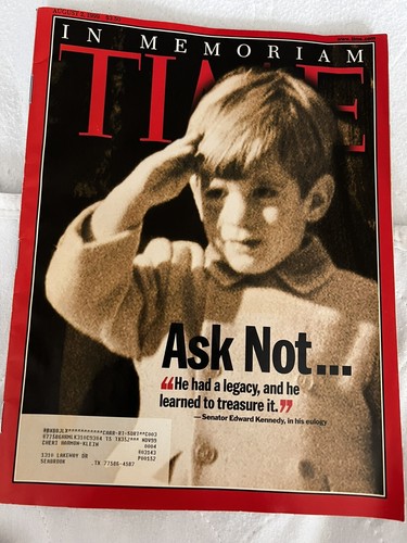John F Kennedy Jr Time Magazine August 2 1999 In Memorium | eBay