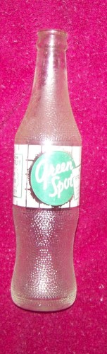 vintage glass soda bottle {green spot] | eBay