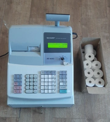 SHARP Cash register Tills AND FREE 10 ROLLS | Grelly UK