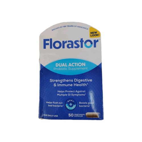 Florastor 250mg Probiotic Supplements Capsules -50 Veg Caps Exp 11/26 ...