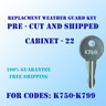 (2) Weather Guard Replacement Tool Box Keys Cut to Code K750-K799 READ ...