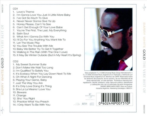 BARRY WHITE GOLD: THE VERY BEST OF BARRY WHITE [IMPORT] NEW CD ...