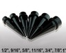 16G-00G Steel Straight Taper Expander Ear Stretcher Ear Plug with O ...