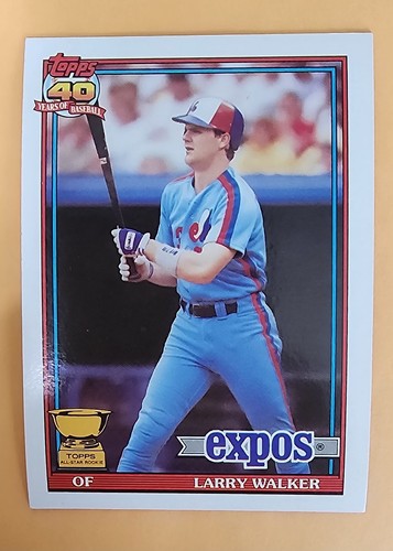 1991 Topps - 40 Years of baseball - #339 Larry Walker All-Star Rookie ...