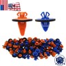 Set of 20: Orange & Blue Toyota Trim Moulding Clips 75395-35070 & 75396 ...