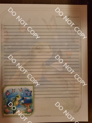Sea Turtle Lined stationary paper (25 Sheets) 8 1/2 X 11 | eBay
