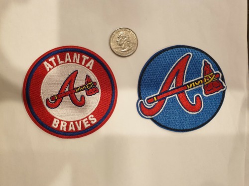 (2)ATLANTA BRAVES BASEBALL EMBROIDERED IRON ON PATCHES 3X"3" | eBay
