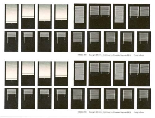 HO SCALE WINDOW SHADES & WINDOW BLINDS STICKERS~BUILT BUILDINGS~MODEL ...