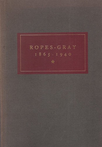 Ropes-Gray 1865-1940 Law Firm History Boston Reprint | eBay