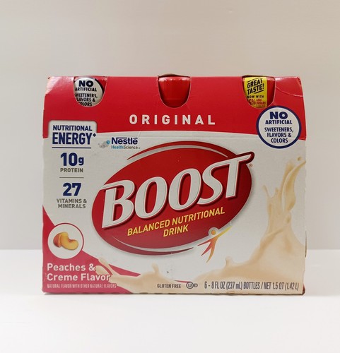 Boost Original Complete Nutritional Drink, Peaches & Creme, 8 oz, 6CT ...
