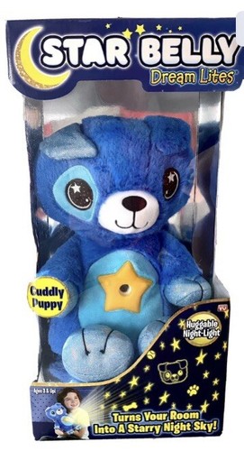 Star Belly Dream Lites Blue Plush Teddy Bear Huggable NightLight Ages 3 ...
